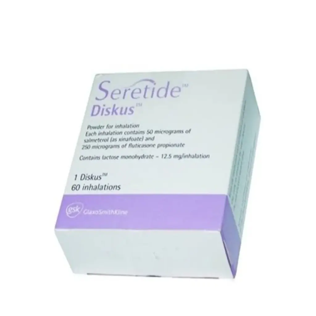 Seretide inhaler (salmeterol / fluticasone propionate) 50/250mcg ...